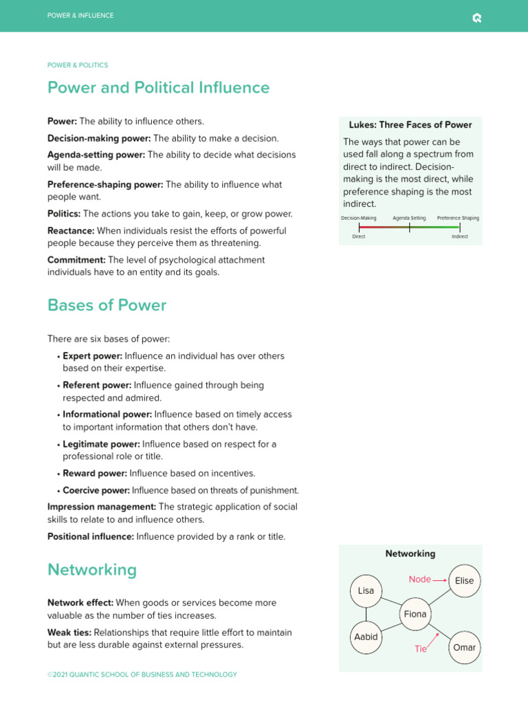 Power Influence Summary | PDF