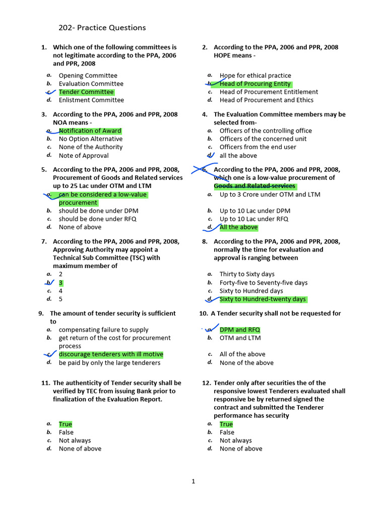 202 - MCQ-Practice Questions Only First 19 - 241004 - 005112 | PDF