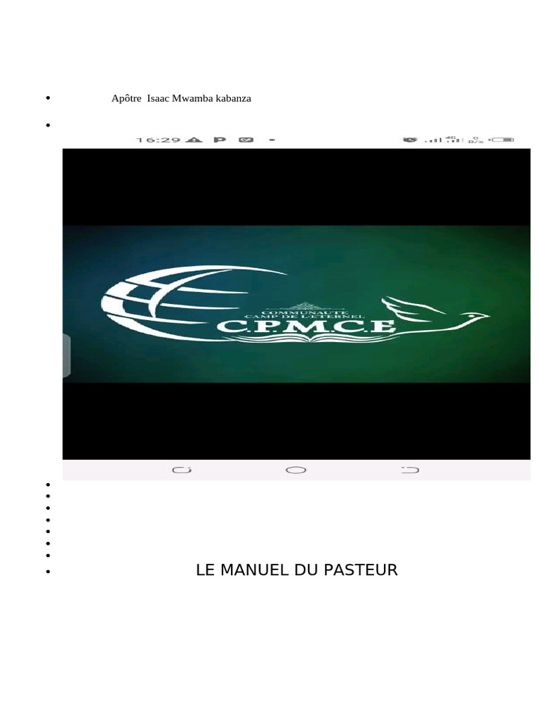 Le Manuel Du Pasteur | PDF