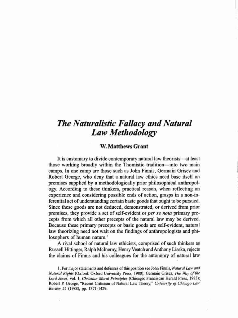 Naturalistic Fallacy | PDF