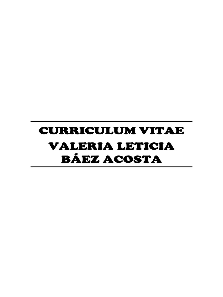 Cv Valeria Baez Pdf