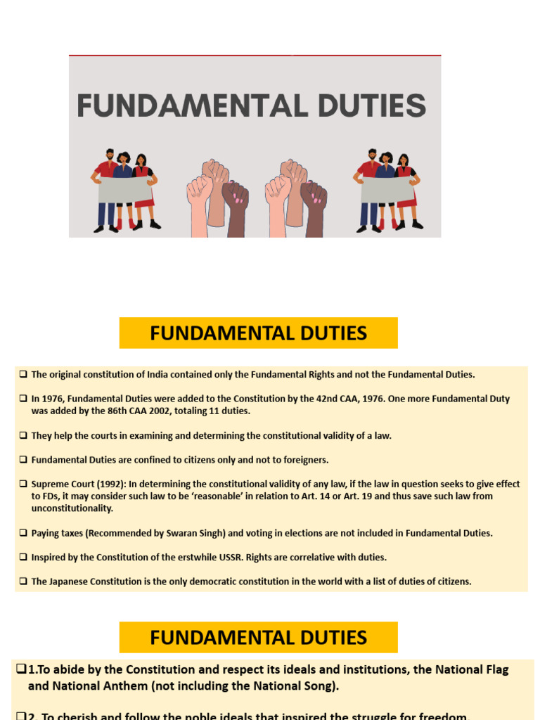 Fundamental Duties | PDF