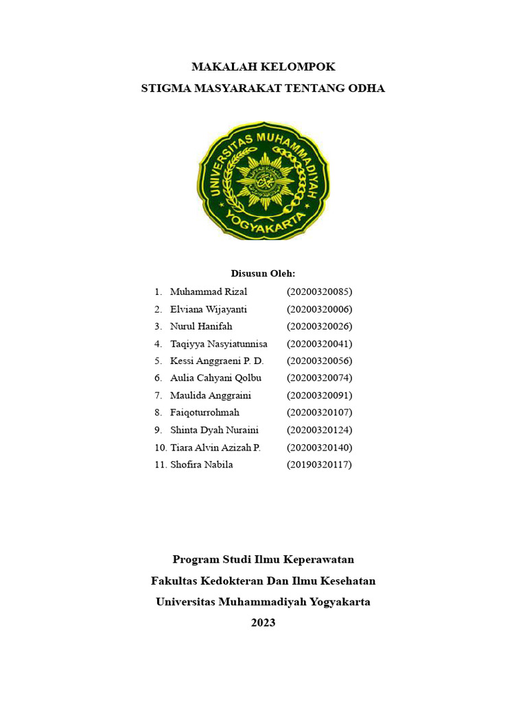 Makalah Kelompok Tutorial 1 - Wawancara ODHA | PDF