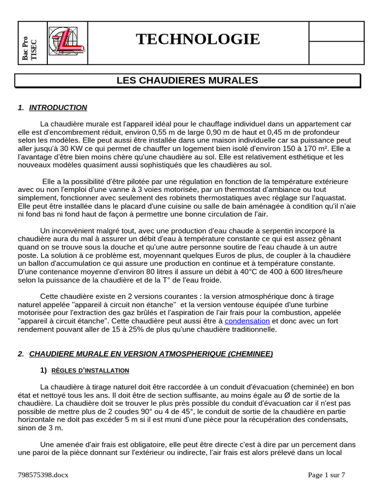 Chaudieres Murales | PDF