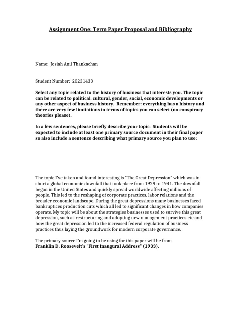 History assignment 1 | PDF