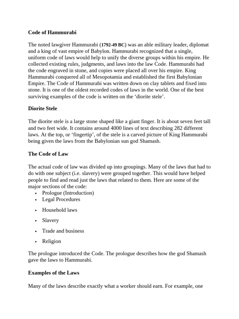 Code of Hammurabi | PDF