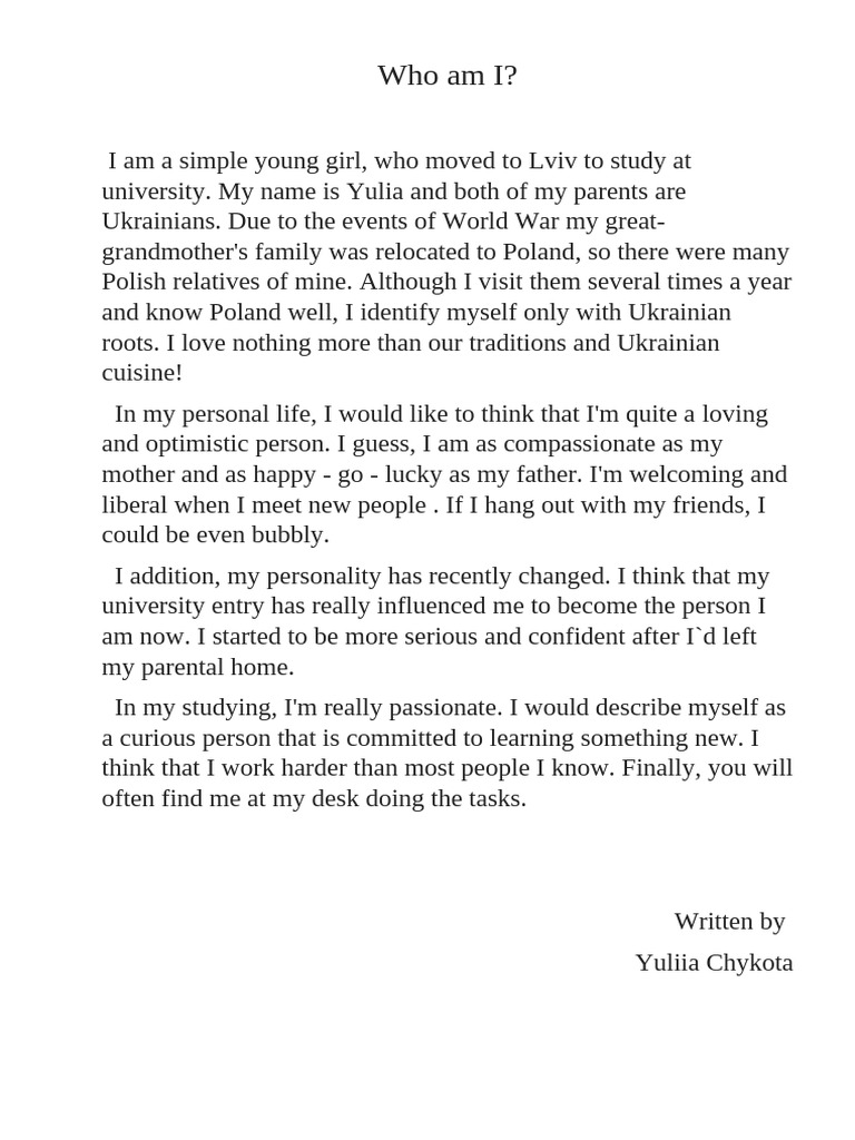 Who am I | PDF