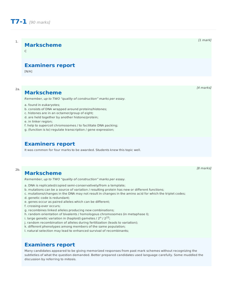 Markscheme: (90 Marks) | PDF