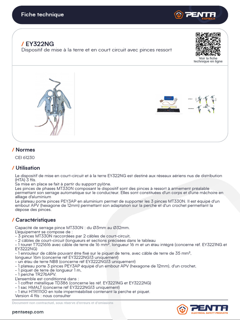 EY322NG Technical-Sheet FR | PDF