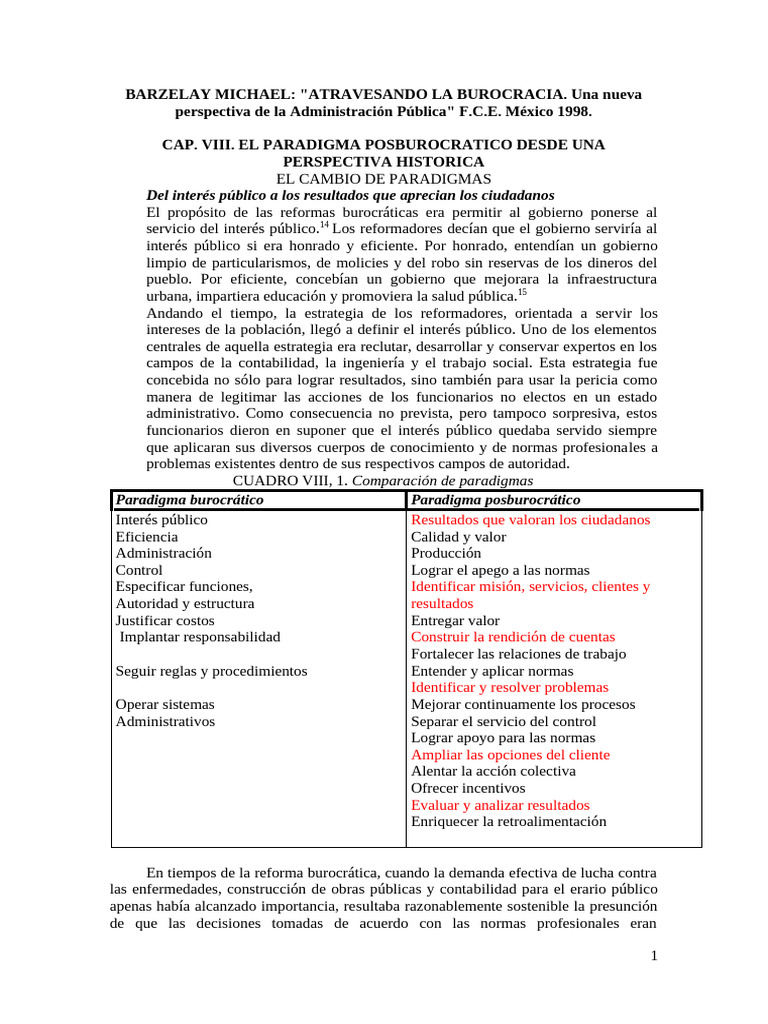 BARZELAY MICHAEL Posburocracia | PDF