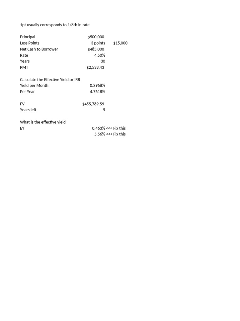 Class 2 Formulas - Mortgage Math | PDF | Mortgages | Banking
