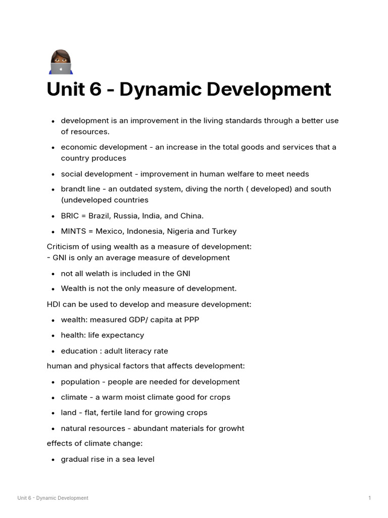 Unit 6 - Dynamic Development | PDF