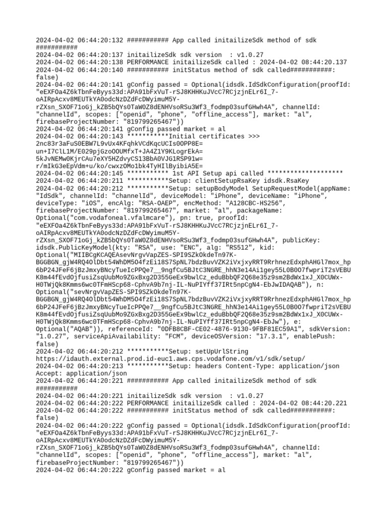 Id SDK Logs | PDF