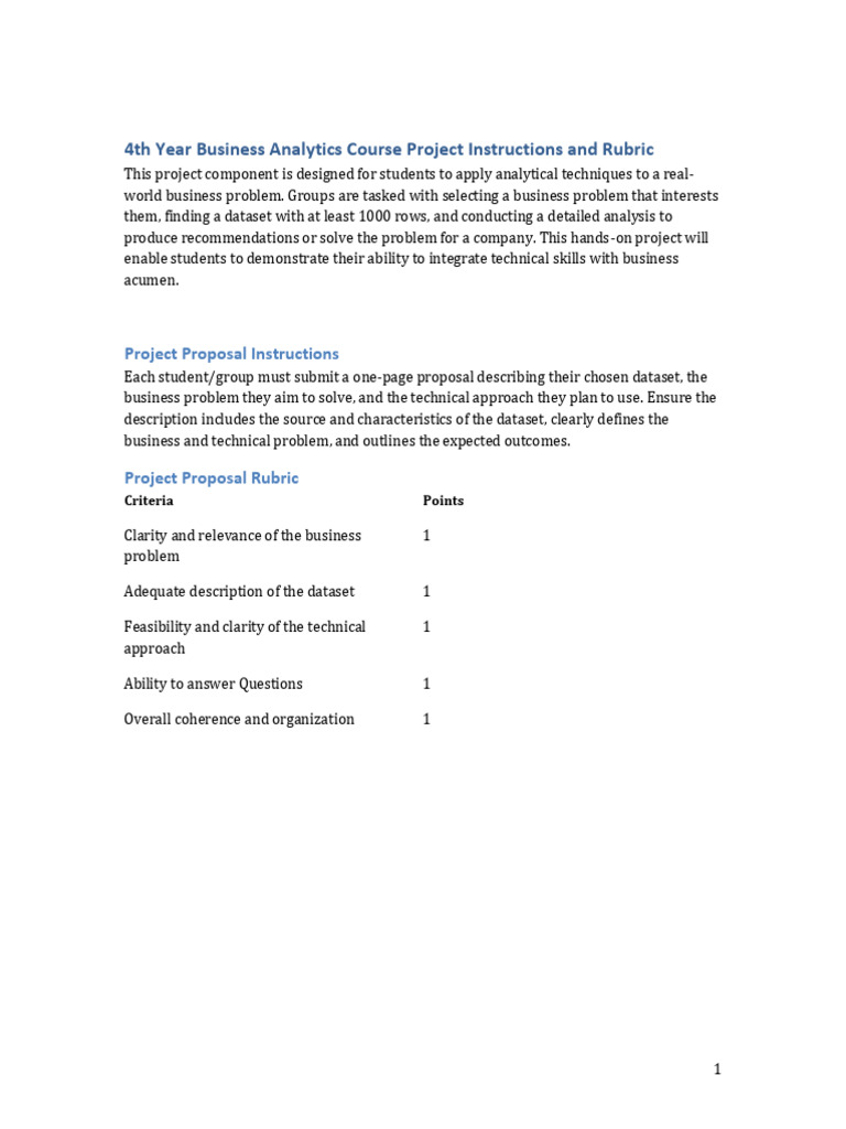 Complete Project Instructions | PDF