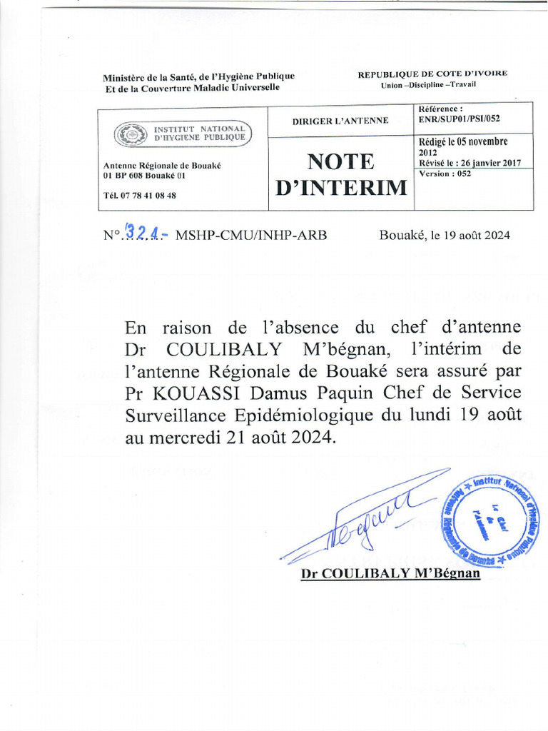 Note D'interim 1 | PDF