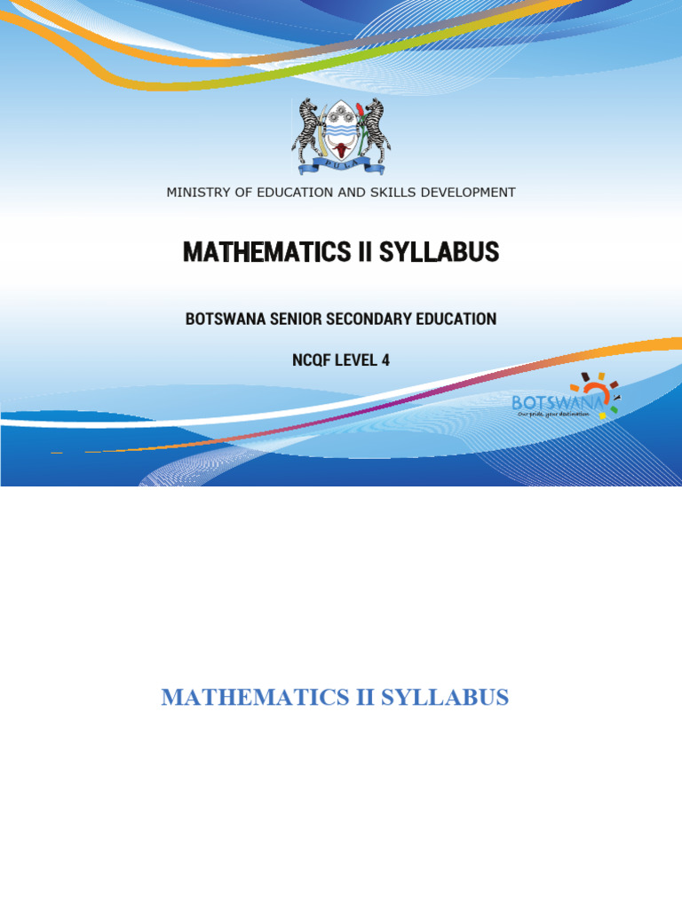 Maths 11 Syllabus | PDF