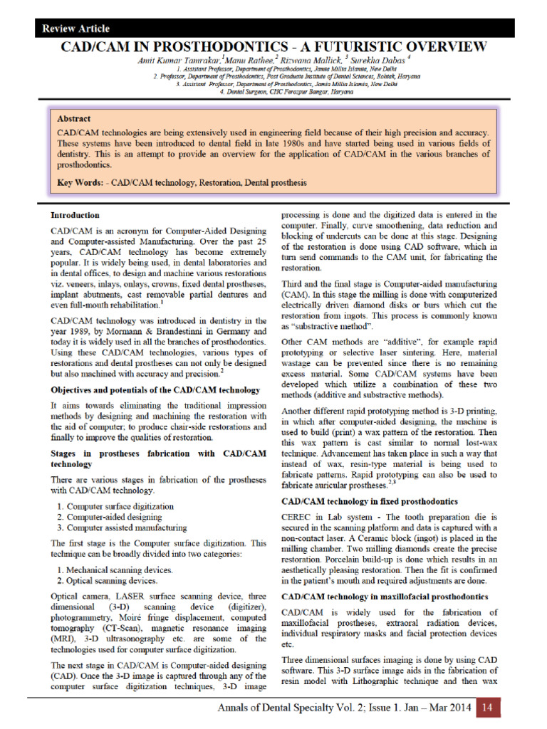 cadcam-in-prosthodontics-a-futuristic-overview (1) | PDF