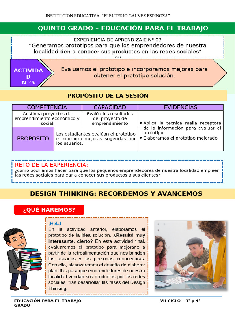 III EDA. EPT - ACT 5 - 5° GRADO 2024 | PDF