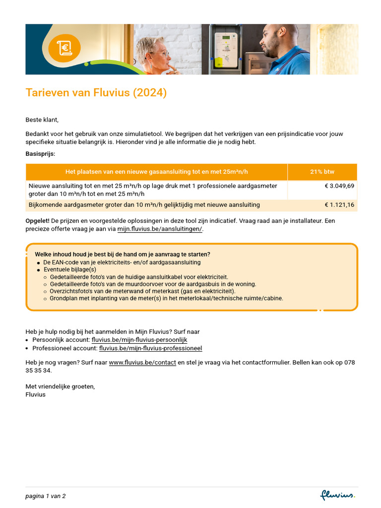 Fluvius Tarieven 6 4 2024 | PDF
