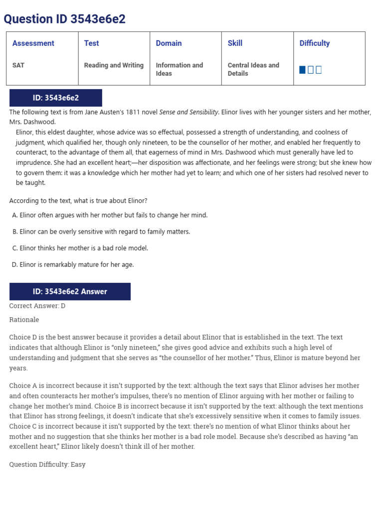 SAT Suite Question Bank - English Literacy1 | PDF