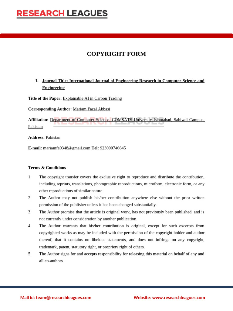 Copyright Form RL | PDF