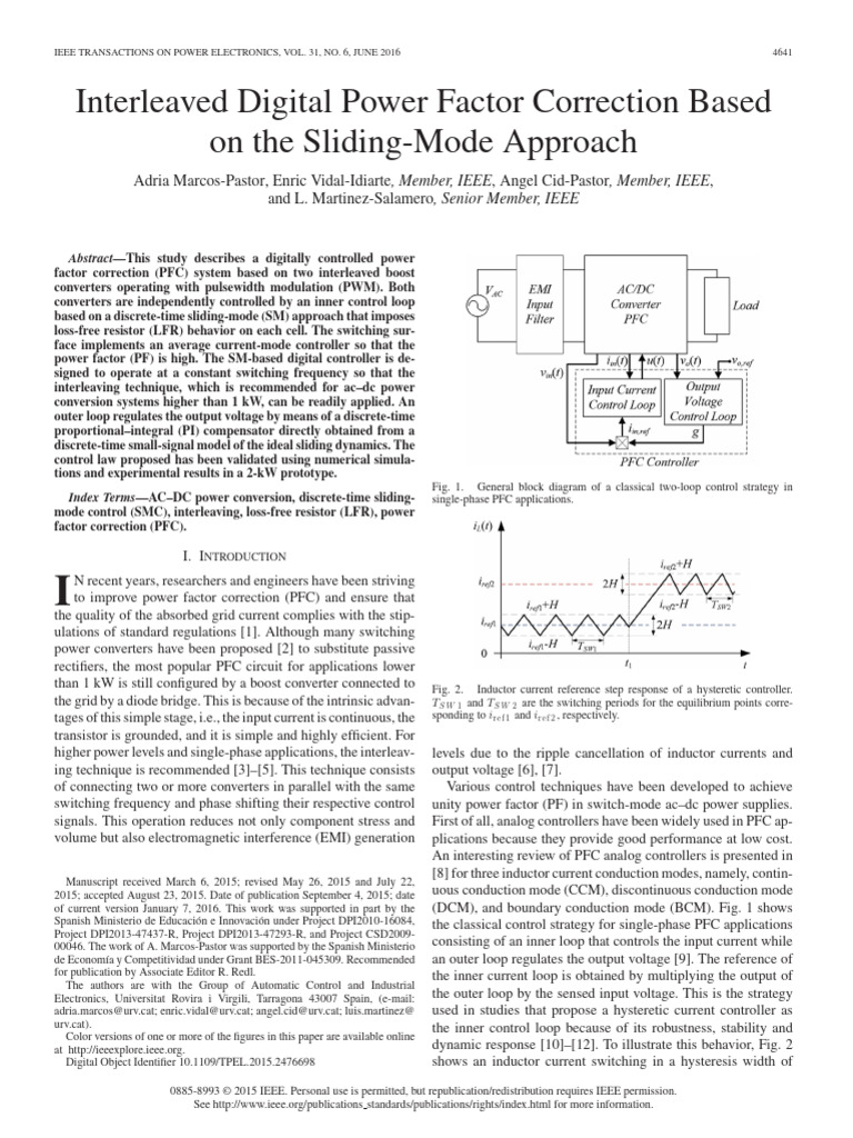 Interleaved Digital Power Factor Correction Based On The Sliding-Mode ...