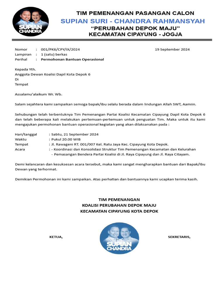 SURAT PERMOHONAN - EDIT 2 | PDF