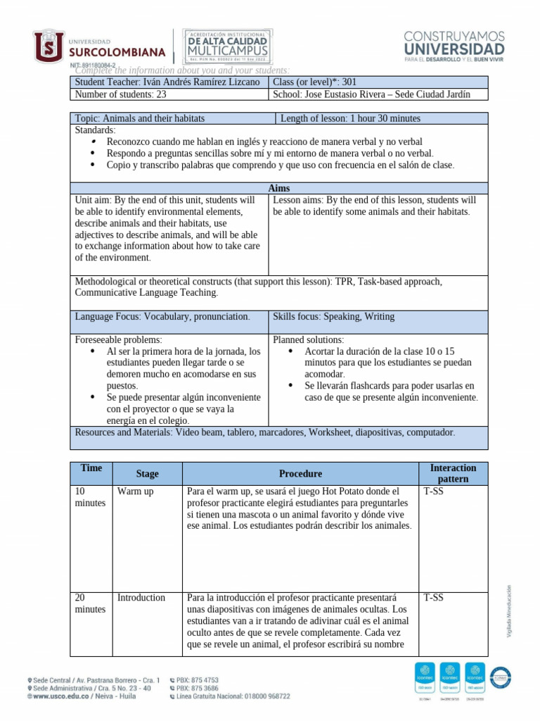 Grado 3ro Primera Semana | PDF