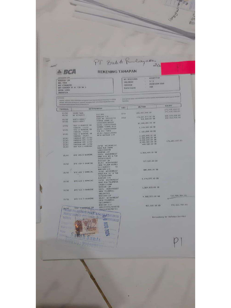 Bukti P 1 Waklia | PDF