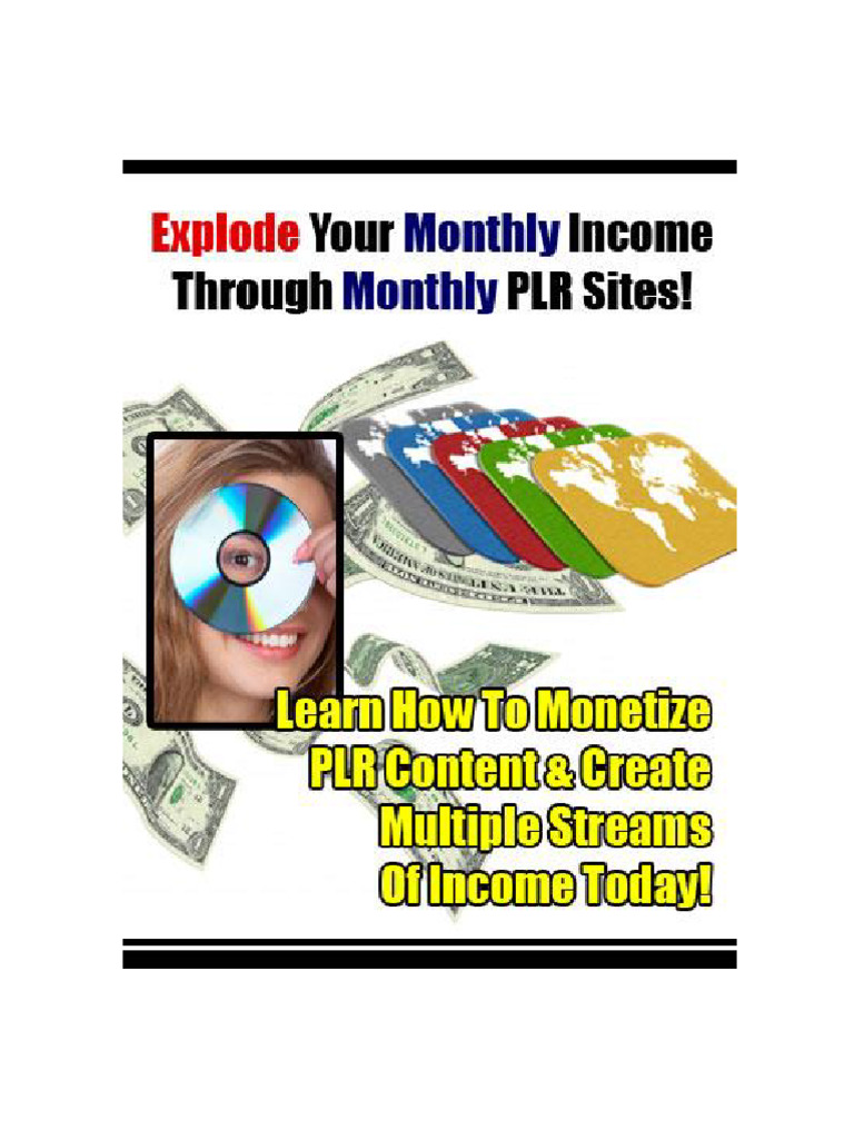 Explode Your Monthly Income Through Monthly PLR Sites | PDF