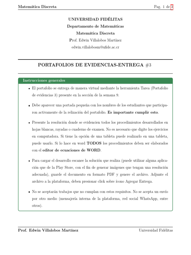 Portafolio de Evidencias 3 | PDF