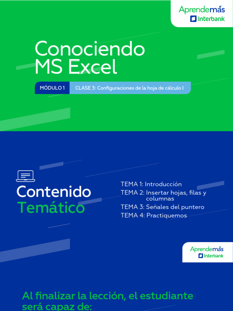 Modulo 1 Clase 3 | PDF | Hoja de cálculo | Microsoft Excel