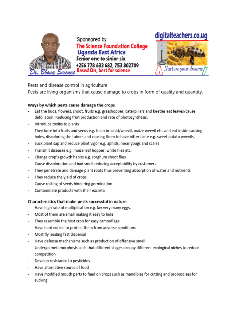 Pests and Disease Control in Plants | PDF | Pesticide | Pest (Organism)
