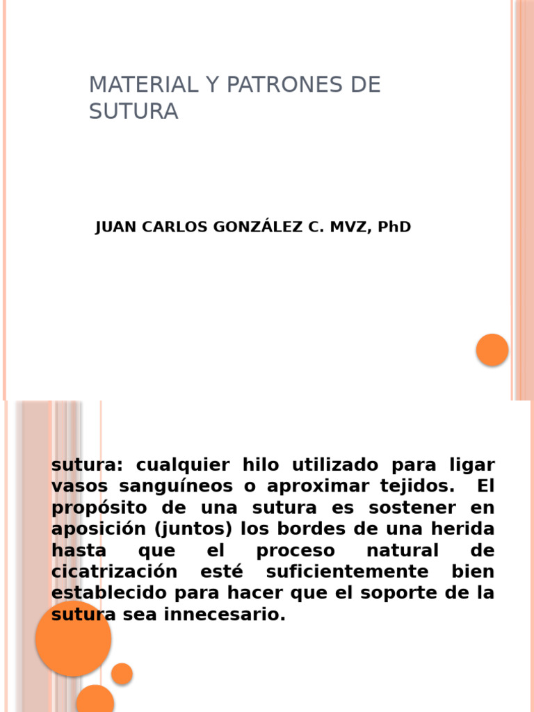 Material y Patrones de Sutura | PDF | Sutura Quirúrgica