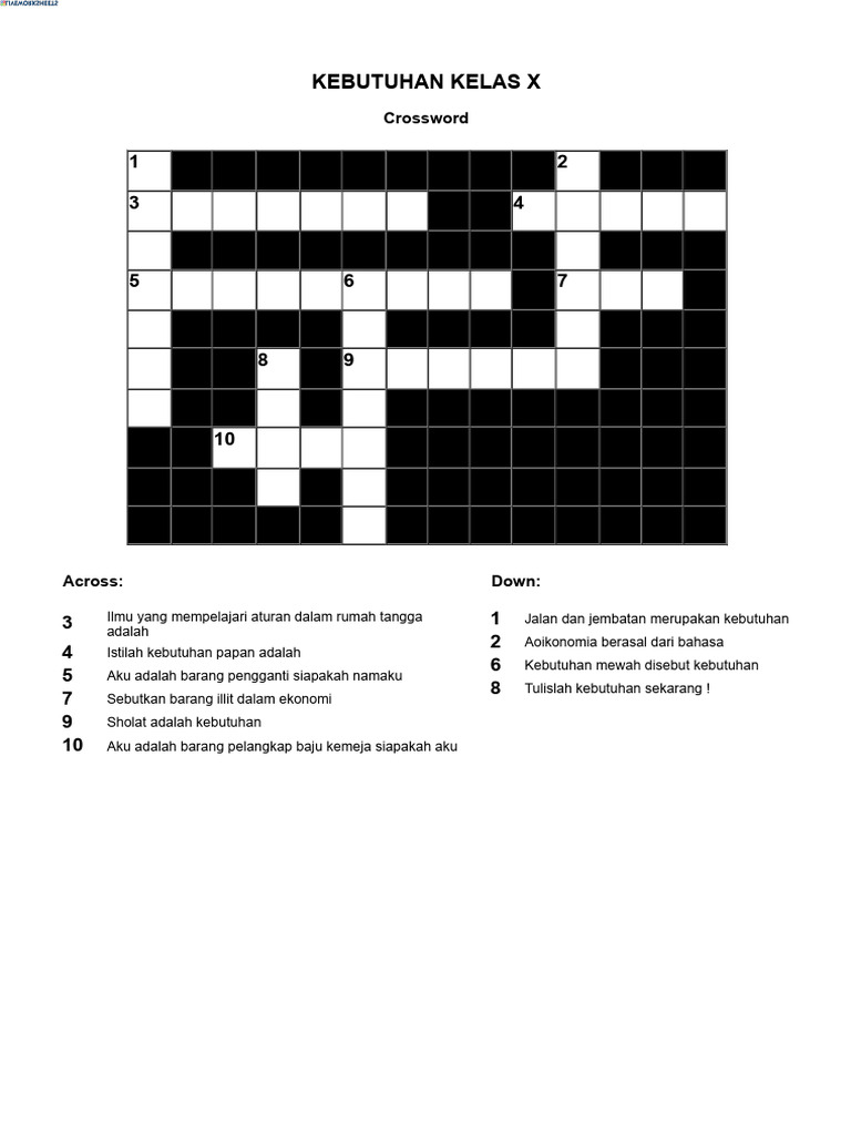 Tts Kebutuhan X | PDF