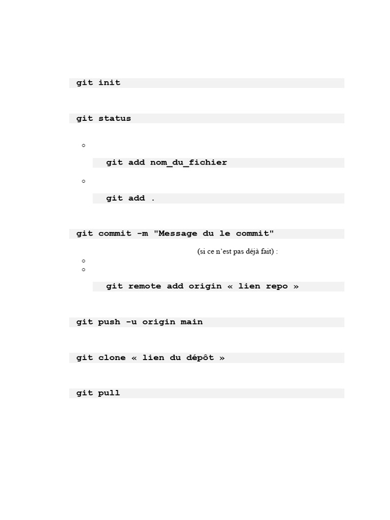 Voici Les Commandes de Base GitHub 1 - Copie | PDF