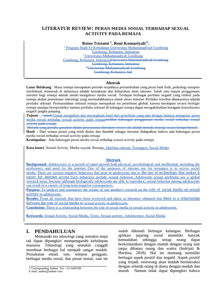 RKP - 22 Dec 21 - Jurnal Sex Bebas Kel 5 Revv 4 | PDF