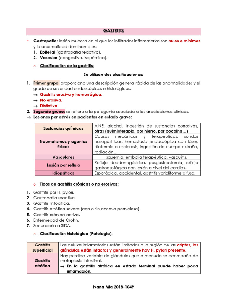 GASTRITIS I ENF. MENETRIER I H. PYLORI | PDF