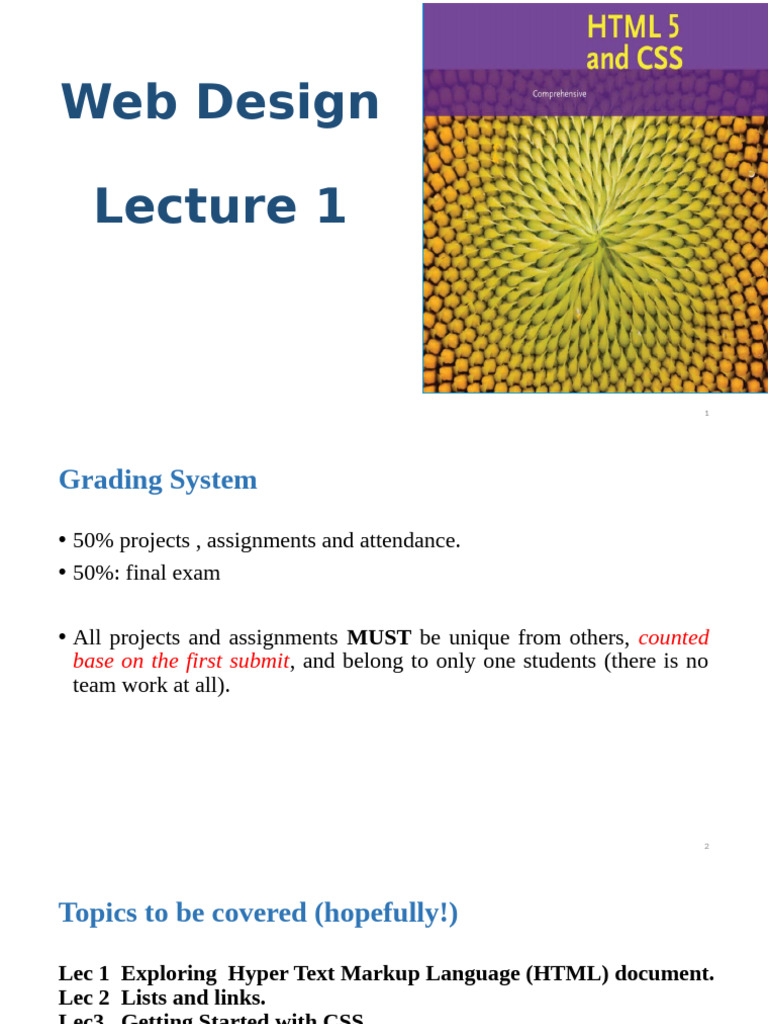 Lecture 1 | PDF