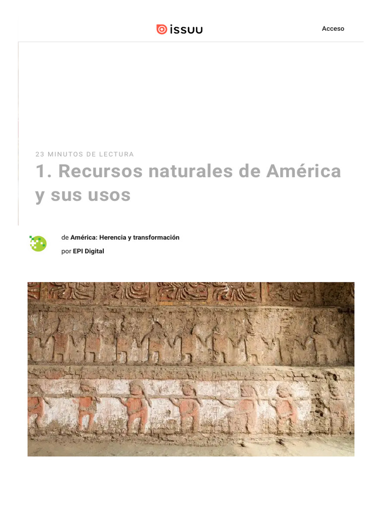 Recursos Naturales de América y Sus Usos - Issuu | PDF