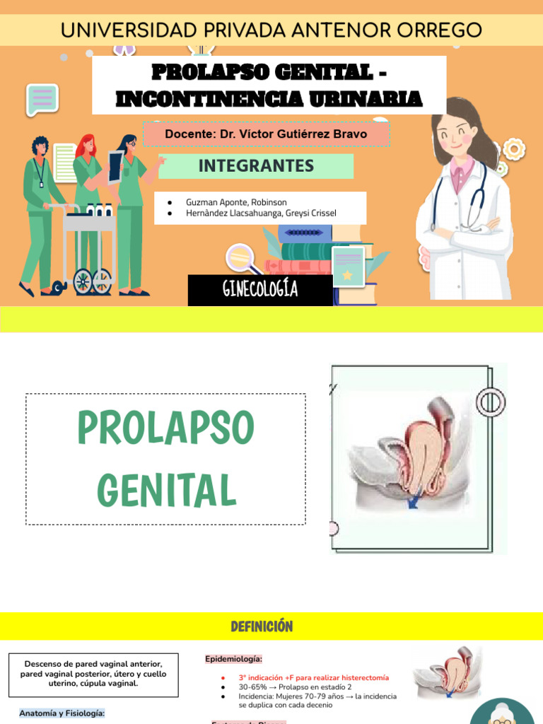 Prolapso Genital e Incontinencia Urinaria | PDF | Vagina | Reproducción humana