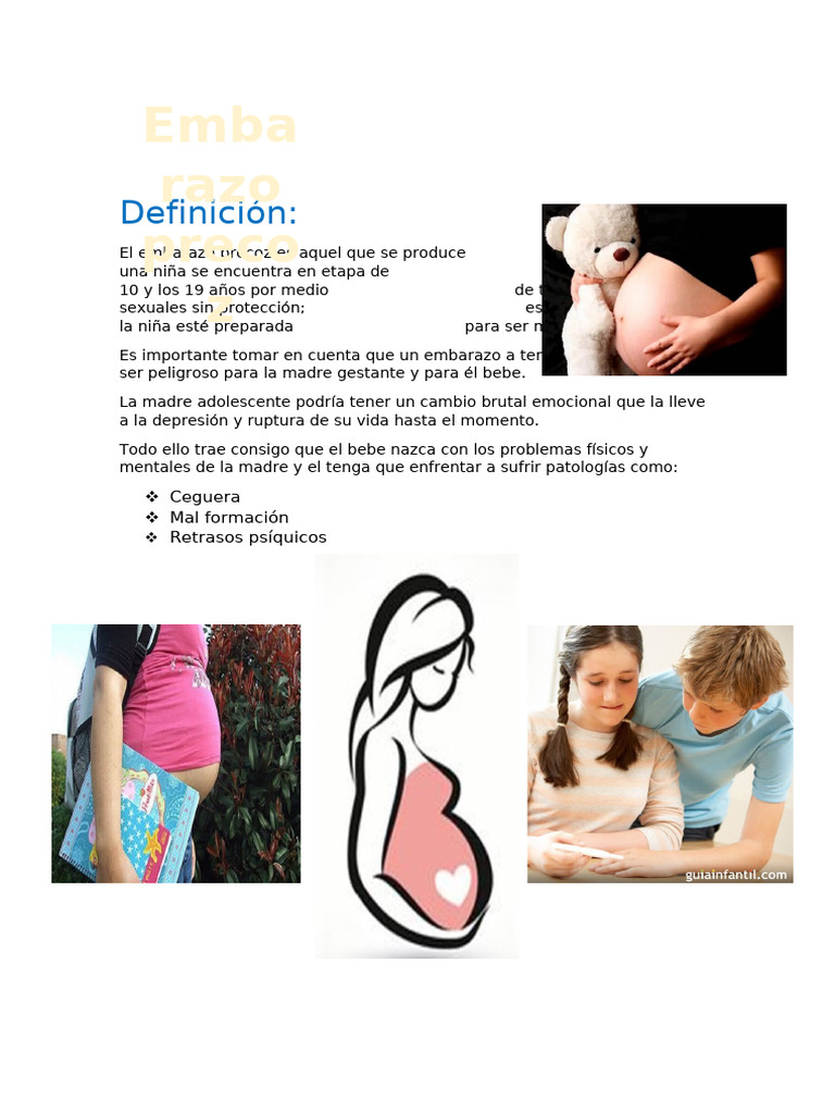 Embarazo Precoz | PDF