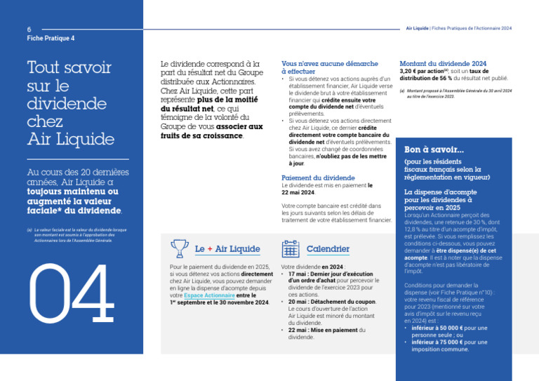 Fiche Pratique Tout Savoir Sur Le Dividende | PDF