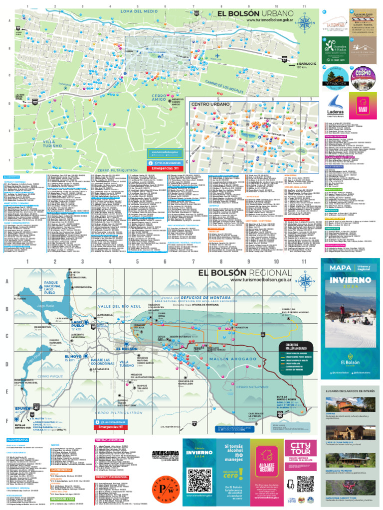 EL BOLSON Mapa URBANO y REGIONAL Mayo 2024 Web | PDF