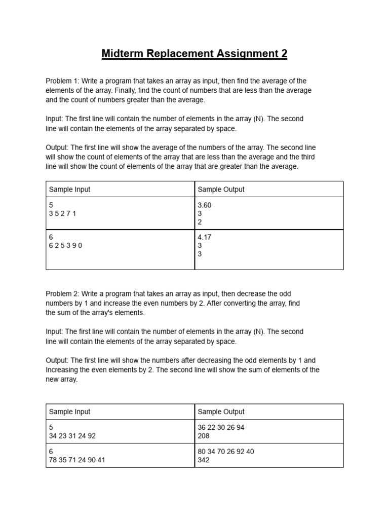 Midterm Replacement Assignment 2 | PDF