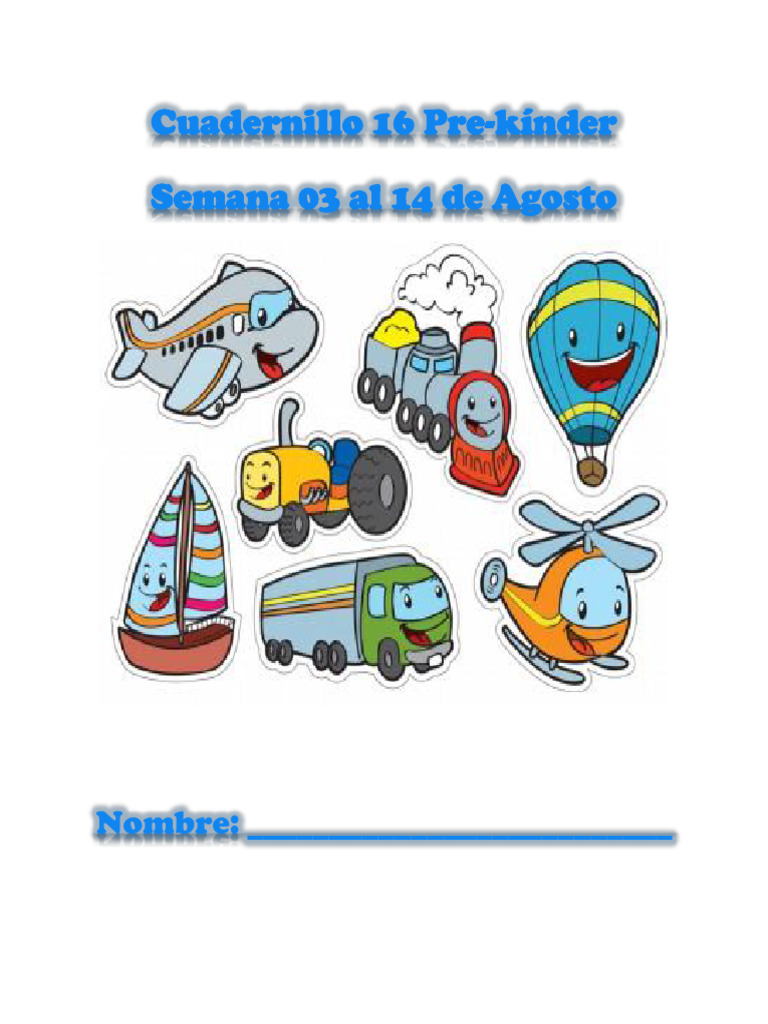 Cuadernillo 16 Pre Kinder Pdf Ciencia Cognitiva Cognición 0558