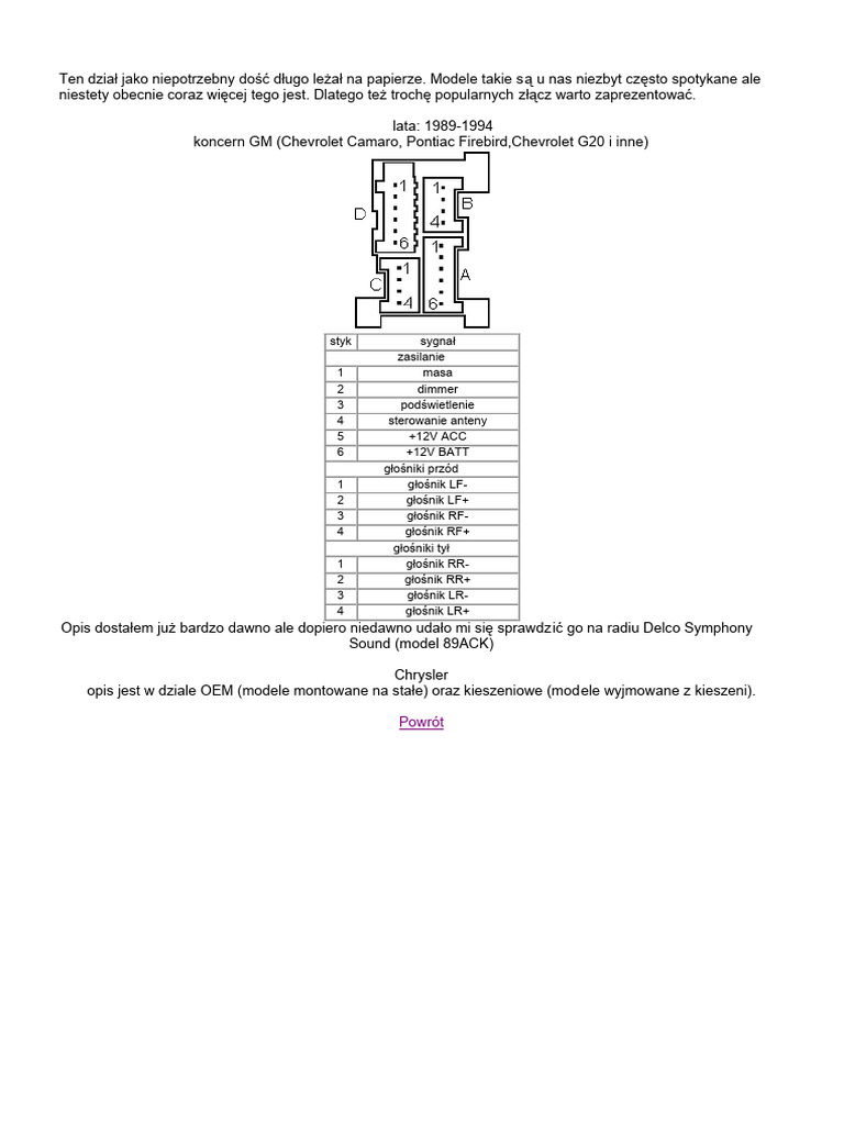 Kable Do Zmieniaczy AIWA - WWW - Studio24.prv | PDF
