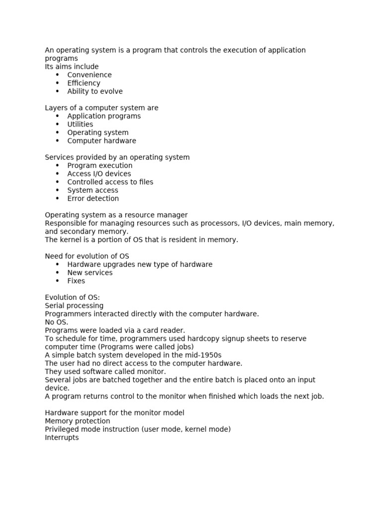 OS chapter 1 | PDF