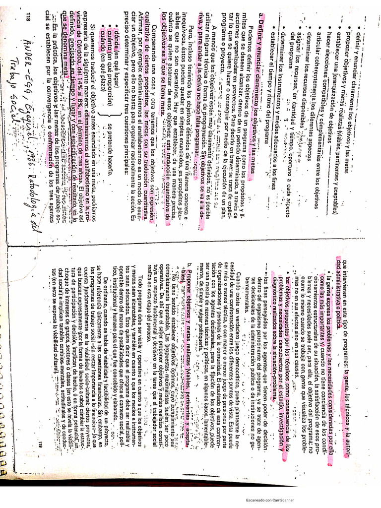 Ander-Egg Metodologia Del Trabajo Social - Objetivos 1 | PDF