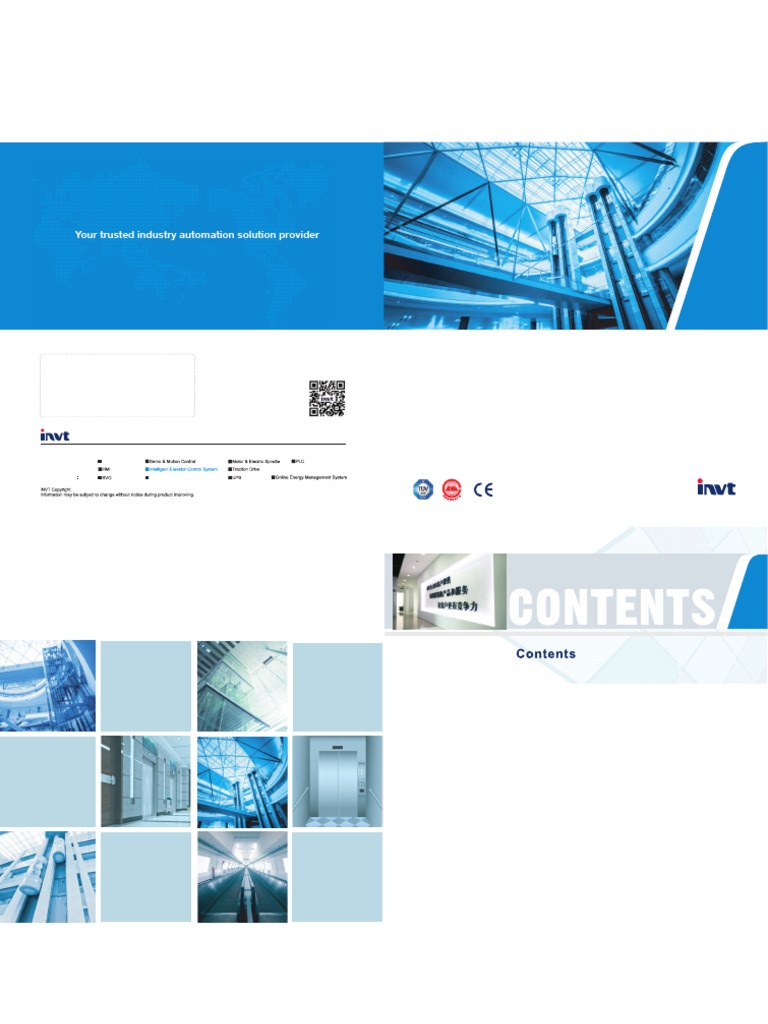 INVT Elevator Products Catalog | PDF